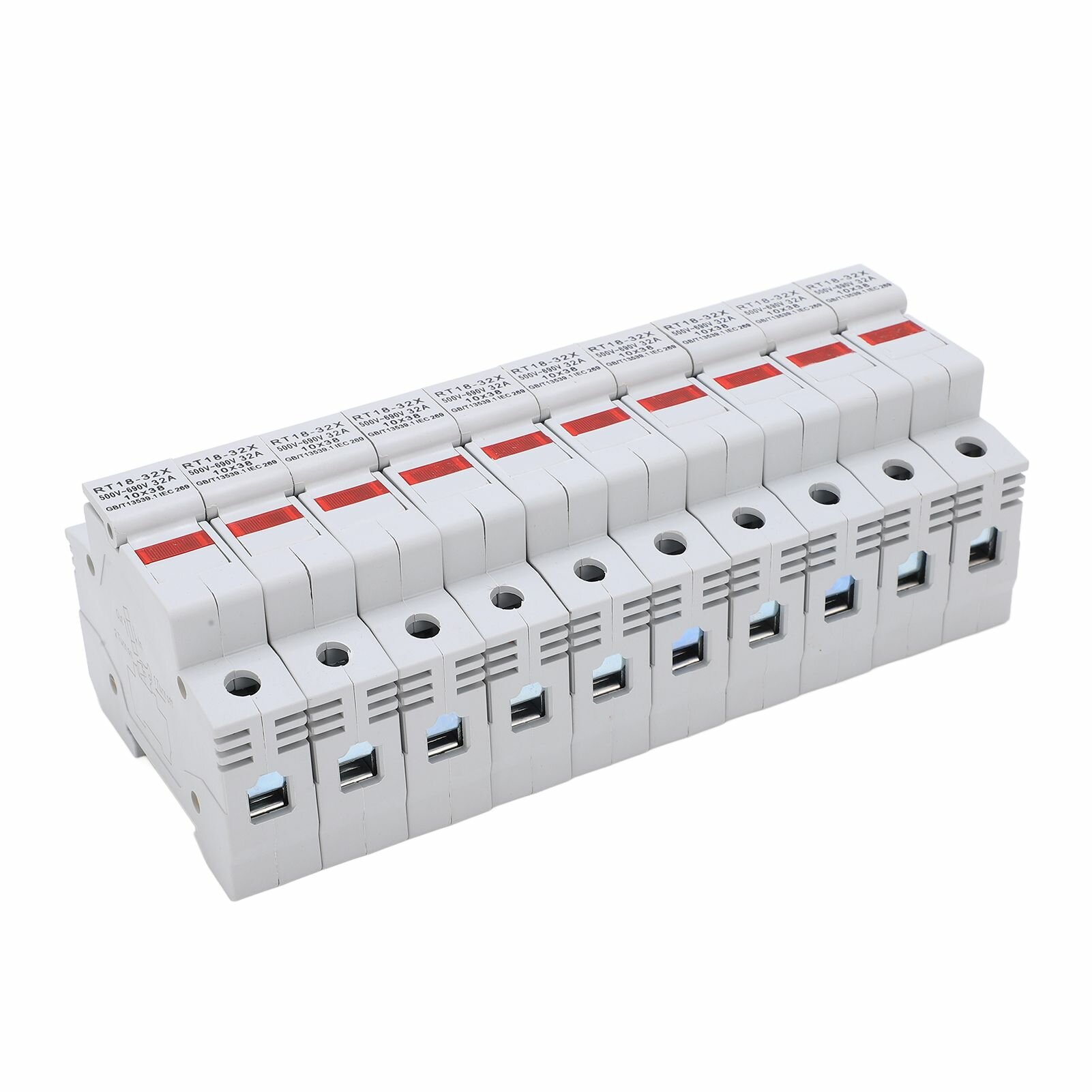 RT18 32X Миниатюрный держатель предохранителя на рейку со светодиодным индикатором 32 А 500 690 В, электрический аксессуар, 1P, компактная и прочная конструкция