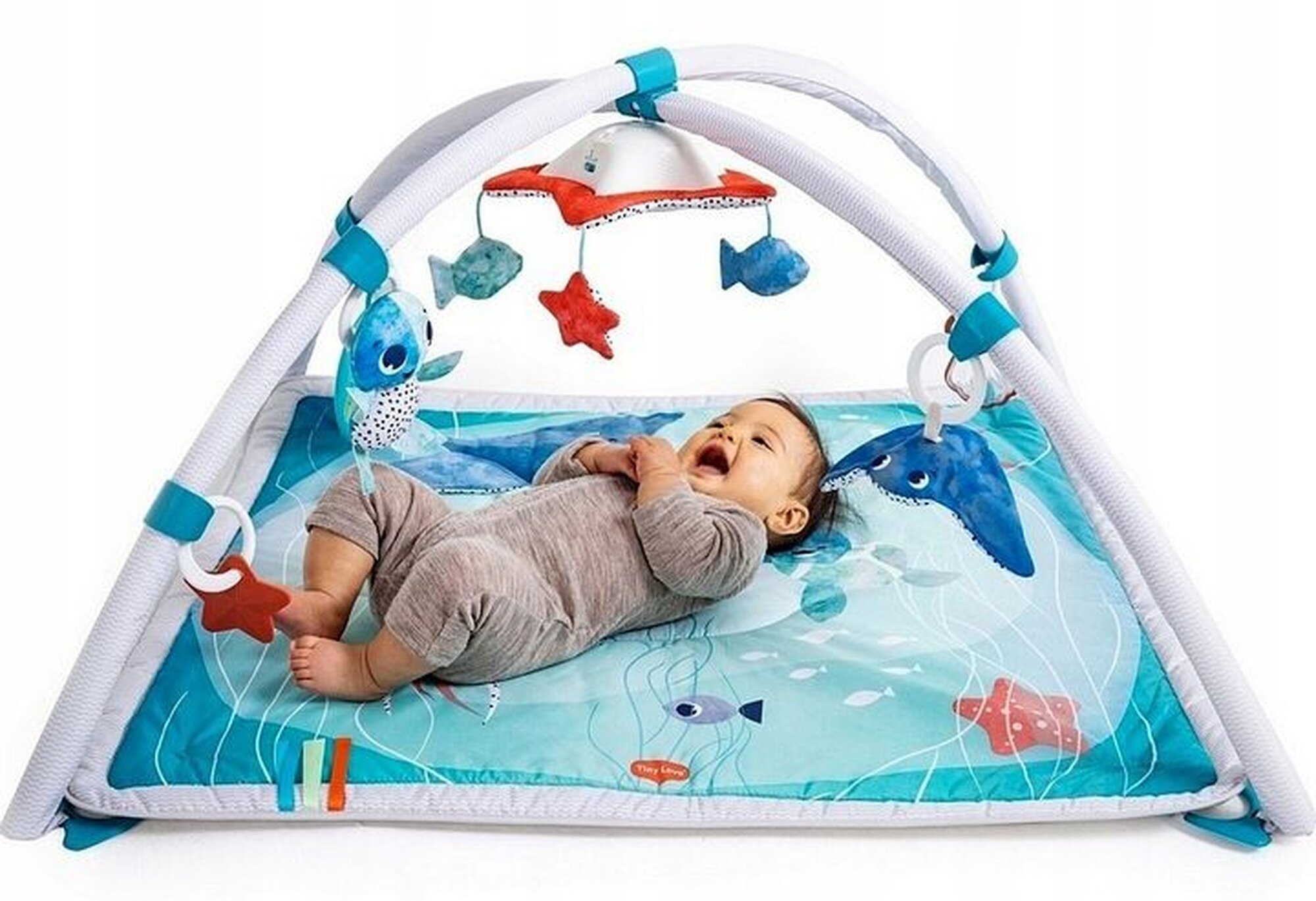 Развивающий коврик "Сокровища океана" Tiny Love, интерактивный, с игрушками, для детей 0-3 лет