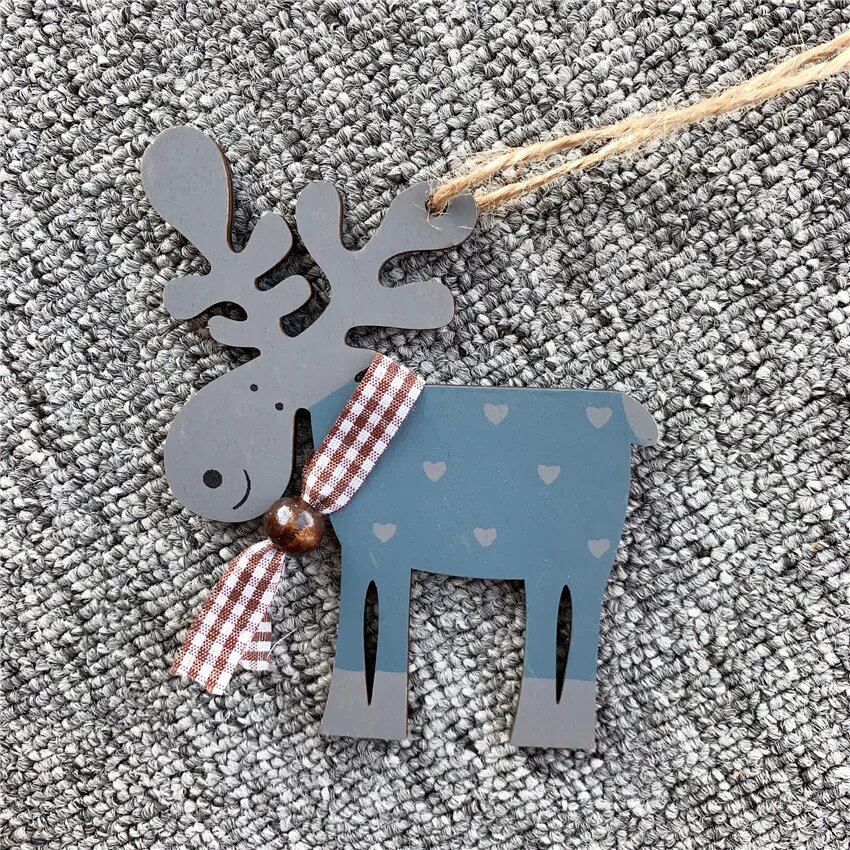 Деревянные рождественские подвески олени C