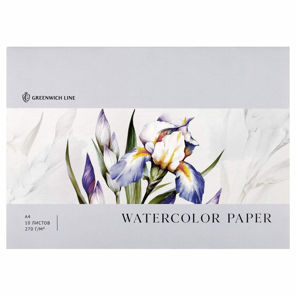 Папка для акварели 10л. А4, Greenwich Line Ботанический сад, 270г/м2, Ба10А4_42261/331336