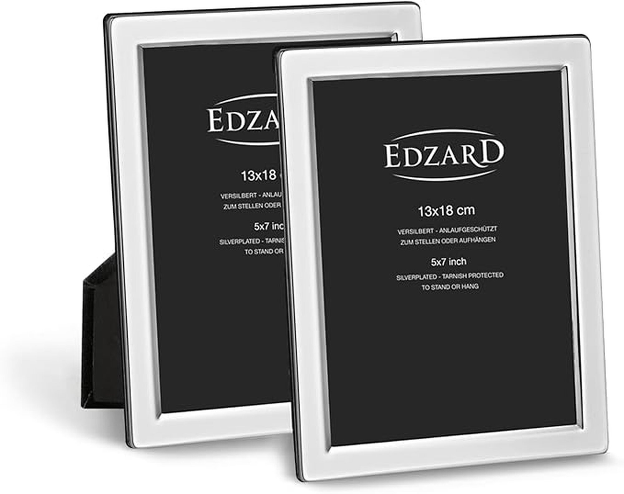 Набор из 2 фоторамок Edzard Salerno, размер 13х18 см, цвет серебристый, 4751_EDZARD