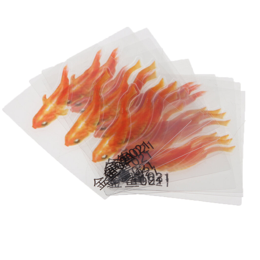 10 комплектов 3D смоляных картин, художественных прозрачных пленок, наклеек в виде золотых рыбок, декоративных 39x11 мм