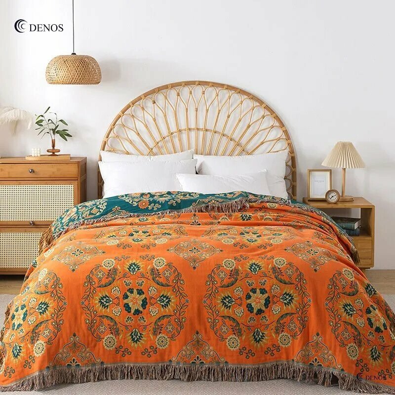 Плед пэчворк, вафельный Пледы , Хлопок, Муслин, 230 см х 250 см