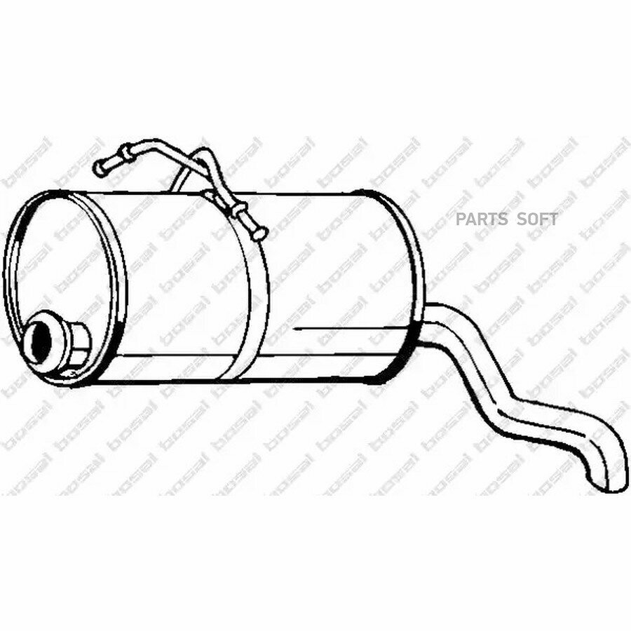 Глушитель задний (CITR BERLINGO 03- ) от официального дистрибьютора, BOSAL, артикул 190129