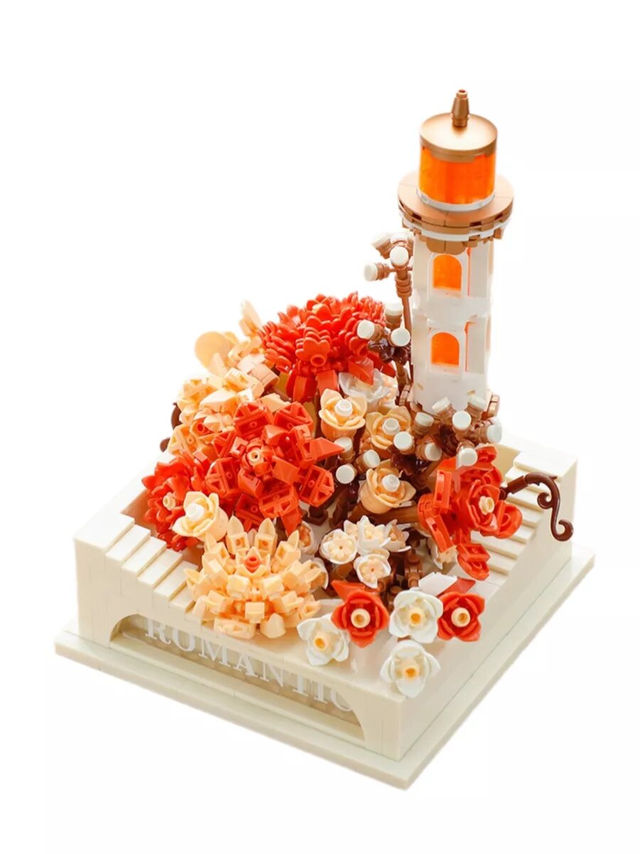 Конструктор Balody 3D Маяк с цветами-Романтика, 1116 деталей, для детей от 6 лет