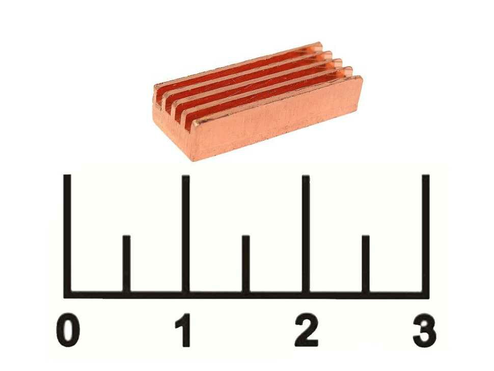 Радиатор 22*8*5мм медный
