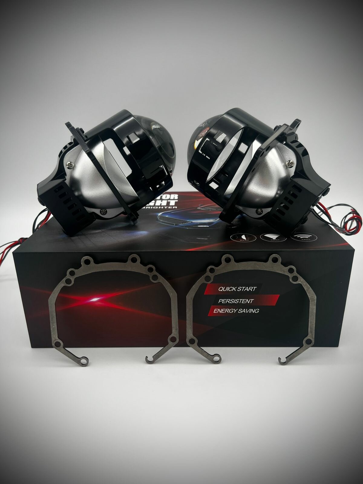 Би лед линзы для Nissan X-Trail T31 рестайлинг 2010-2015 / Светодиодные линзы на Ниссан Икстрейл - Bi Led