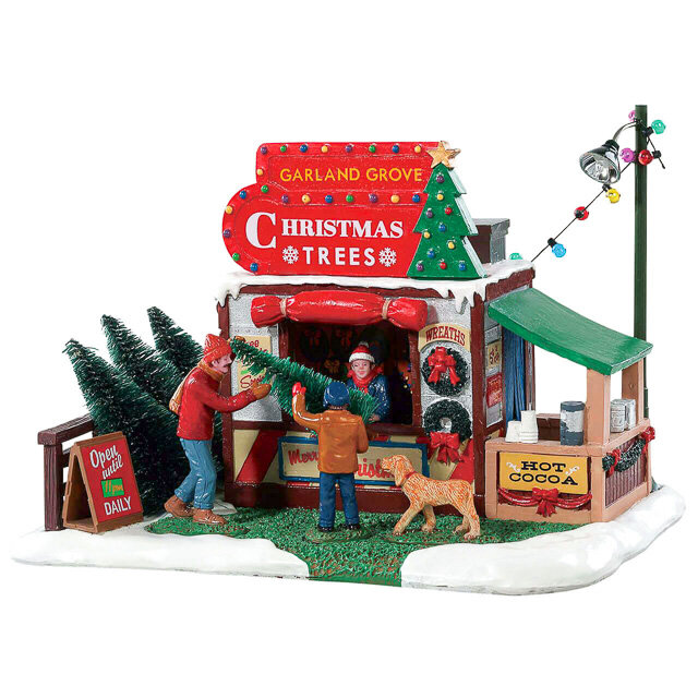 Композиция Магазинчик для продажи елок Garland Grove 20*14 см, Lemax, 83354-lemax