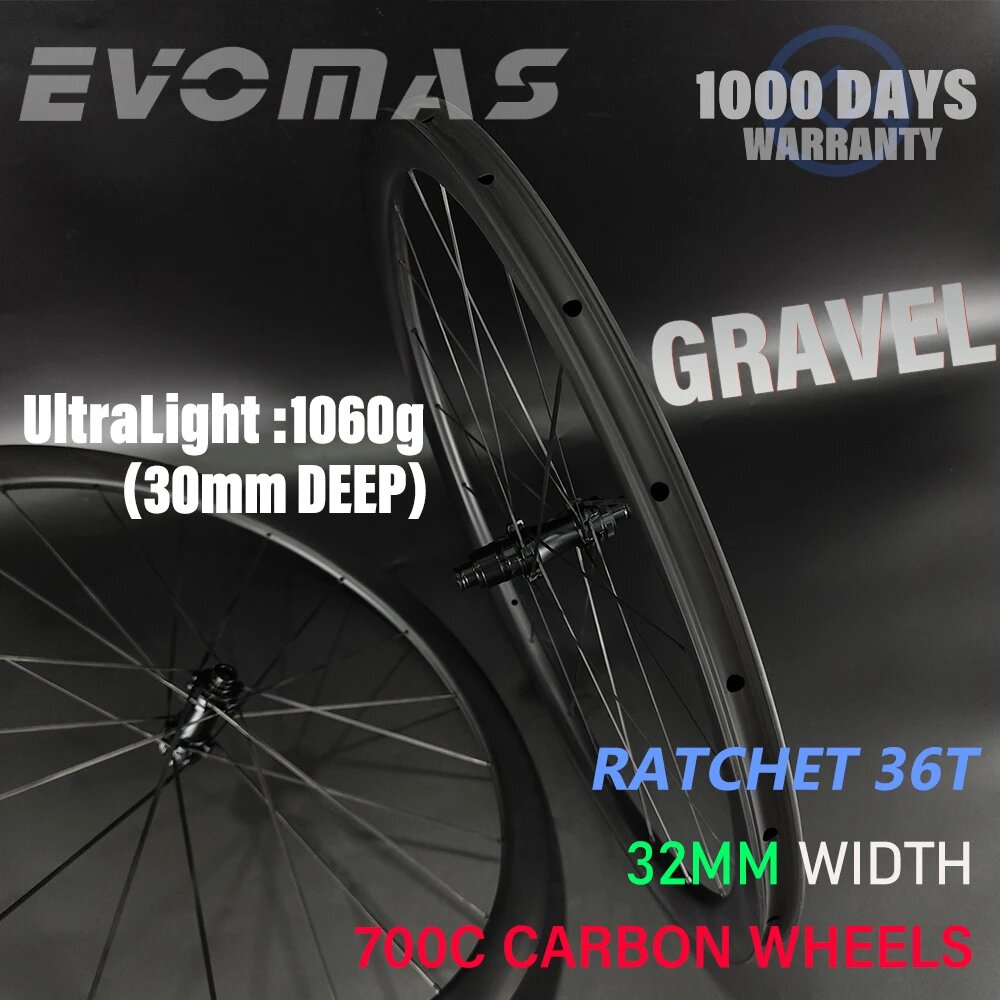 Карбоновые колеса Evomas R270 700C UD Matte, Symmetry, Normal Bearing, UltraLight Weight, 50mm Deep