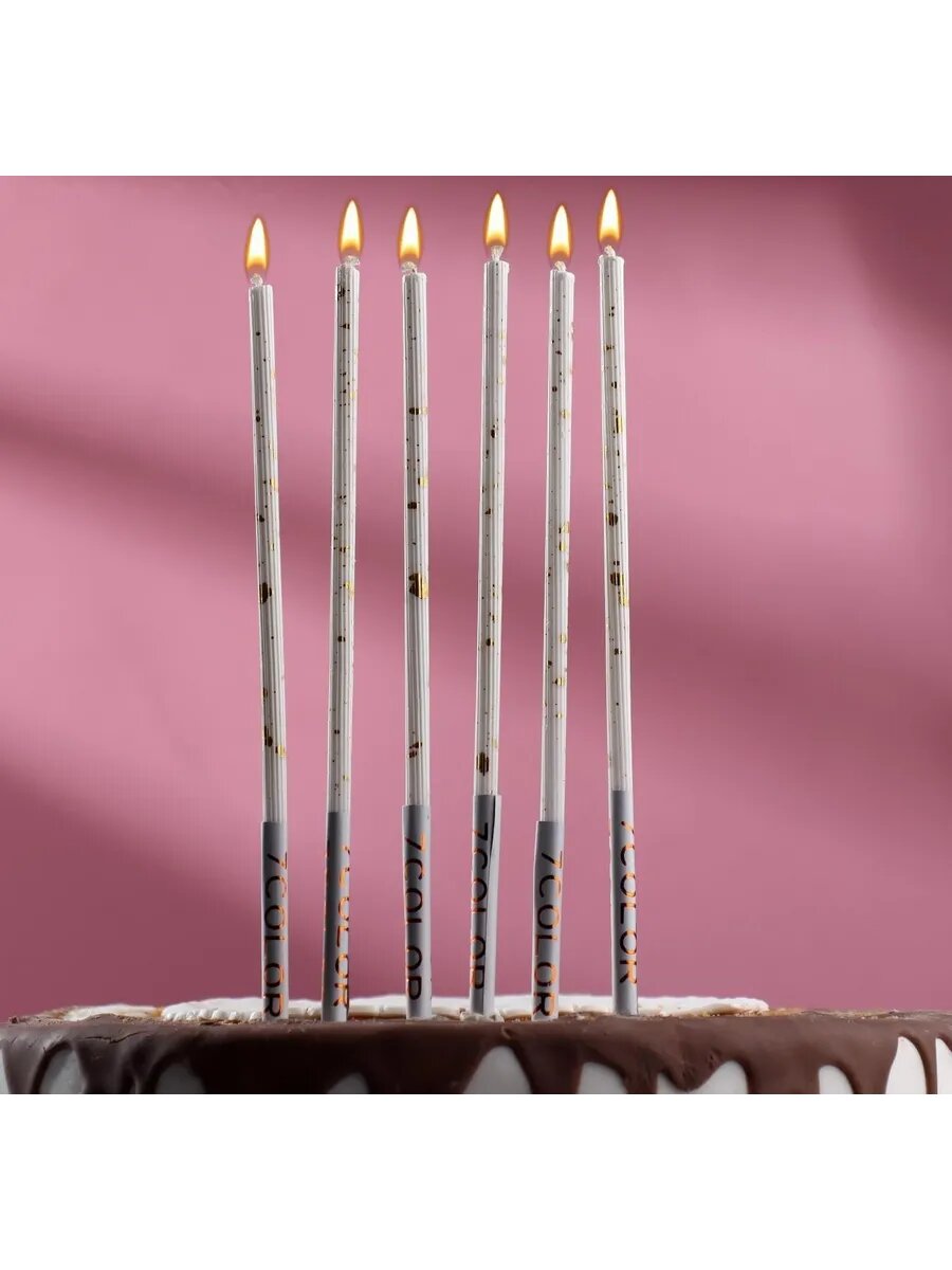 Свечи для торта длинные коктейльные