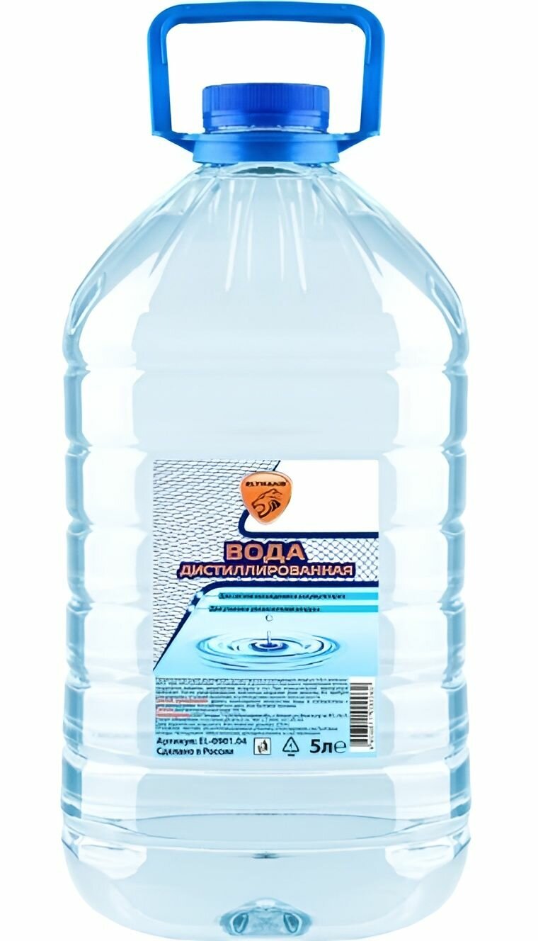 Вода дистиллированная ELTRANS, 5 л, для авто и не только, пластик