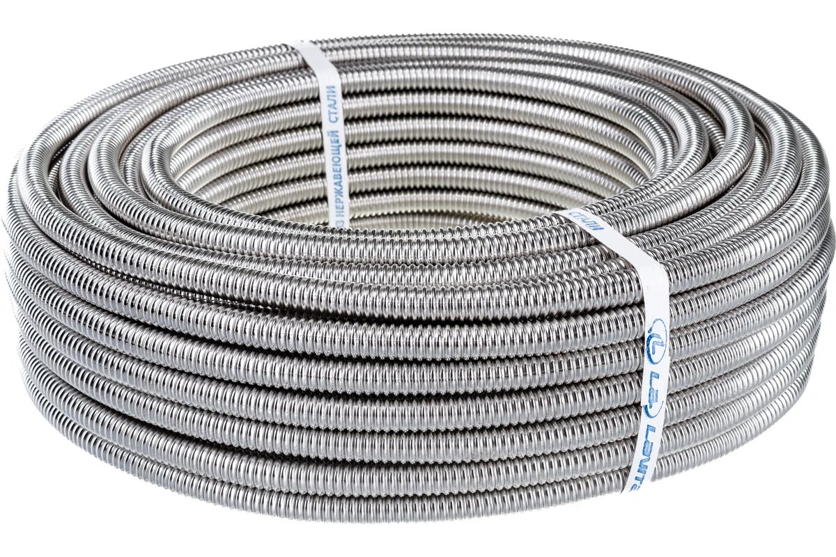 Труба гофрированная из нержавеющей стали Lavita HF15 (R) отожженная, бухта 5м