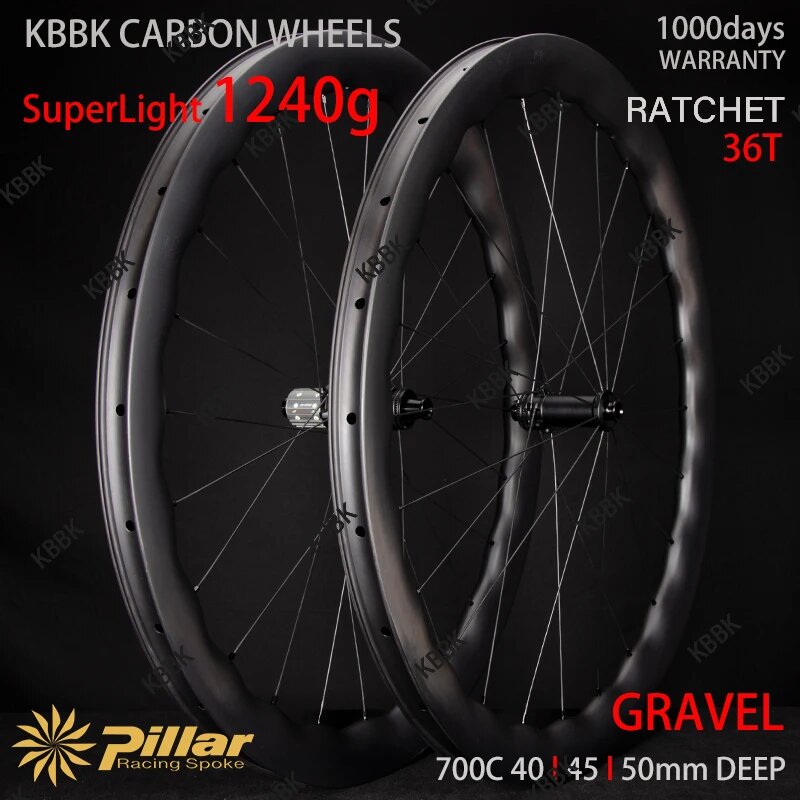 Карбоновые колеса Wave Gravel 700C 31 мм F12x100mm R12x142mm, HG, 40(35)x31mm