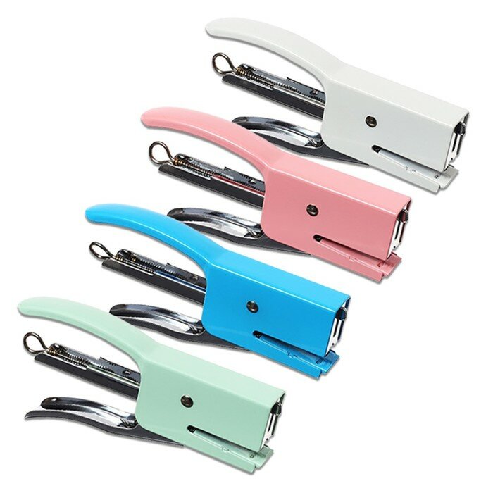 Степлер плаер №24/6 до 20 листов, скобы 24/6, для сшивания на весу. стальной, микс 9713877