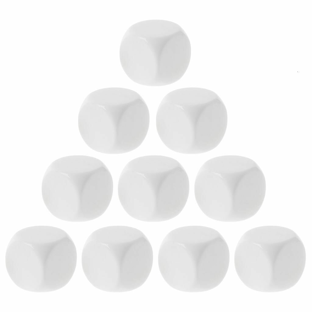 10шт белые кубики 10-20мм, - 20mm