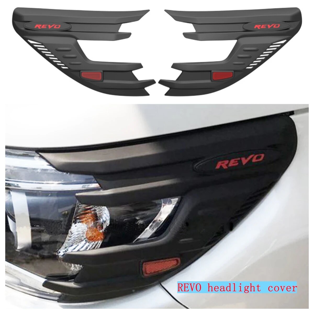 Для Toyota Hilux крышка фары украшения фары капоты Hilux REVO 2015-2020 ABS детали кузова автоаксессуары