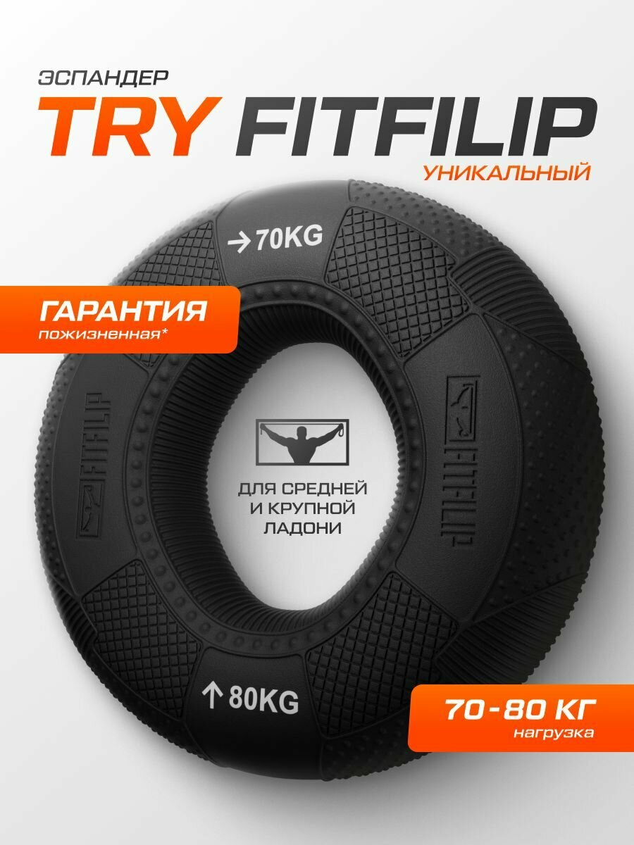 Эспандер кистевой TRY, нагрузка 70-80 кг, двойной