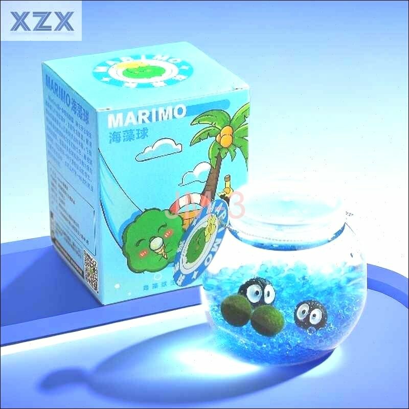 Набор для выращивания маримо живой моховой шар в аквариуме, с декоративным гелем и банкой