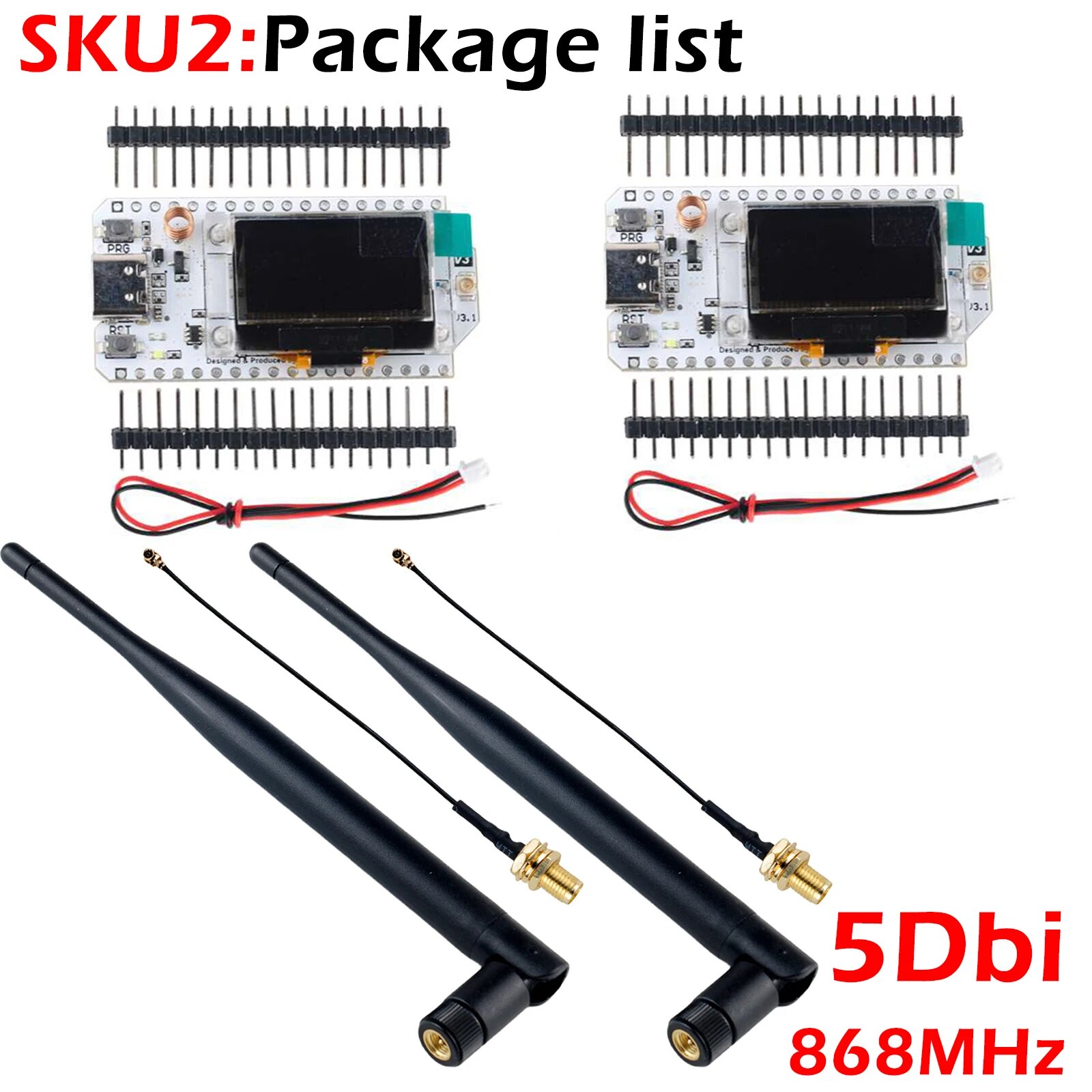Meshtastic Lora32 Плата Разработки, 2шт, SKU2