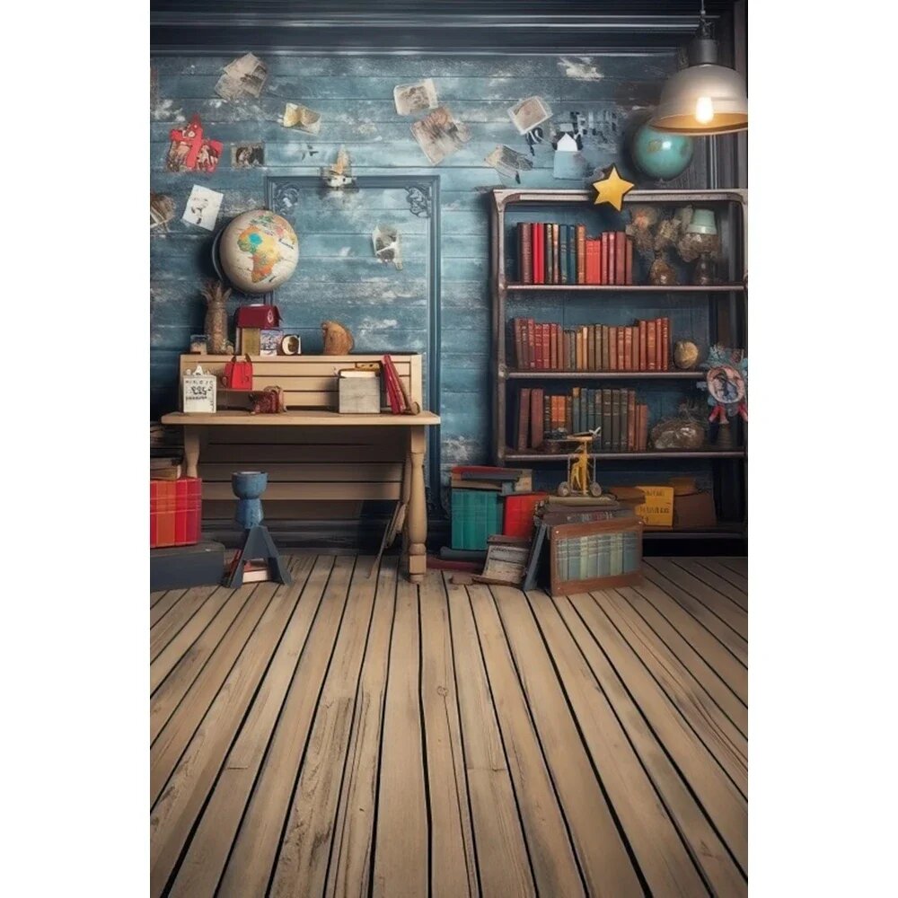 Винтажная книжная полка, фон для фотосъемки, деревянный книжный шкаф, волшебные книги, библиотека, обратно в школу, портретный фон для взрослых, фотостудия