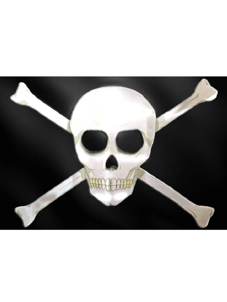 Пиратский флаг "Череп и кости" (135 х 90 см)