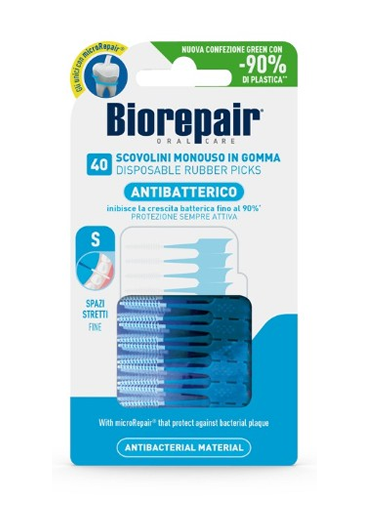 Biorepair Одноразовые мягкие ершики зауженные 40шт