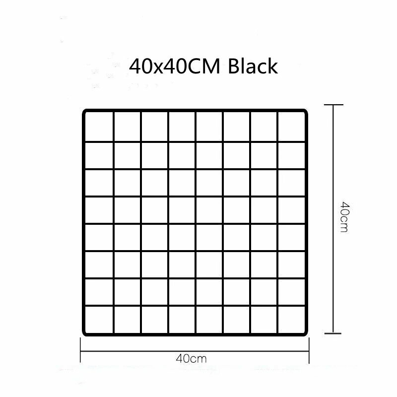 Металлический настенный органайзер 40x40 см, черный