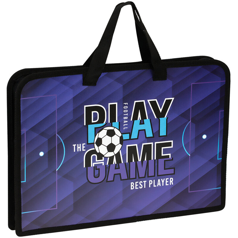 Папка на молнии с ручками The game А4 245х340х45мм ArtSpace