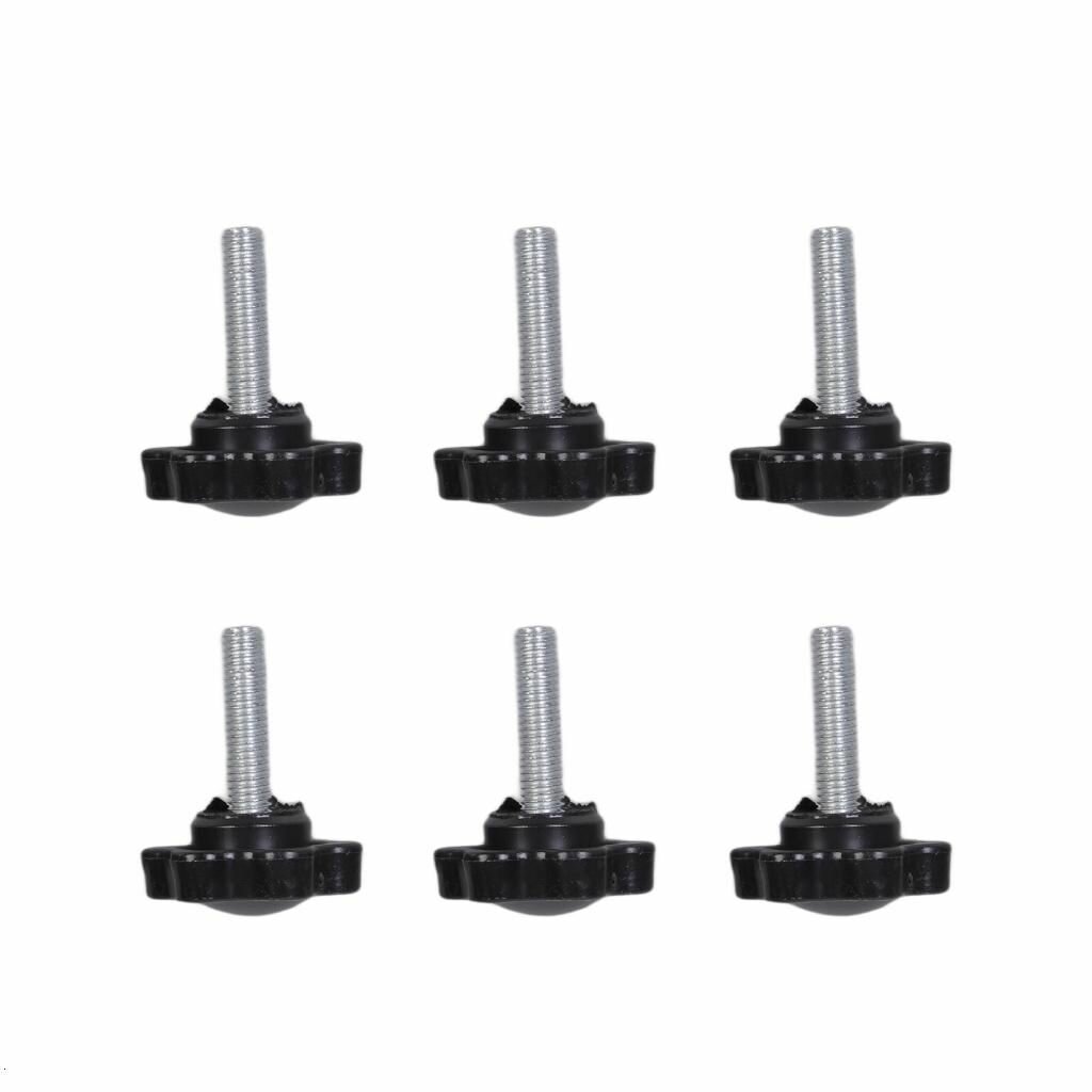 Винт,6 шестигранных ручных винтов из оцинкованной углеродистой стали с цветком сливы -M5X20