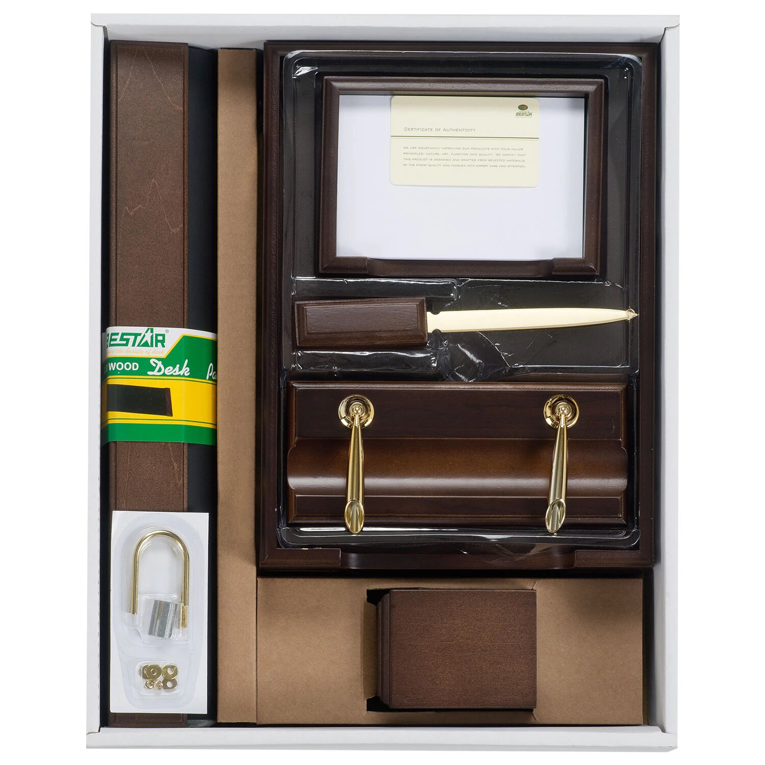 Набор подарочный настольный BESTAR "Artemis" из дерева, 11 предметов, цвет "орех", 236357