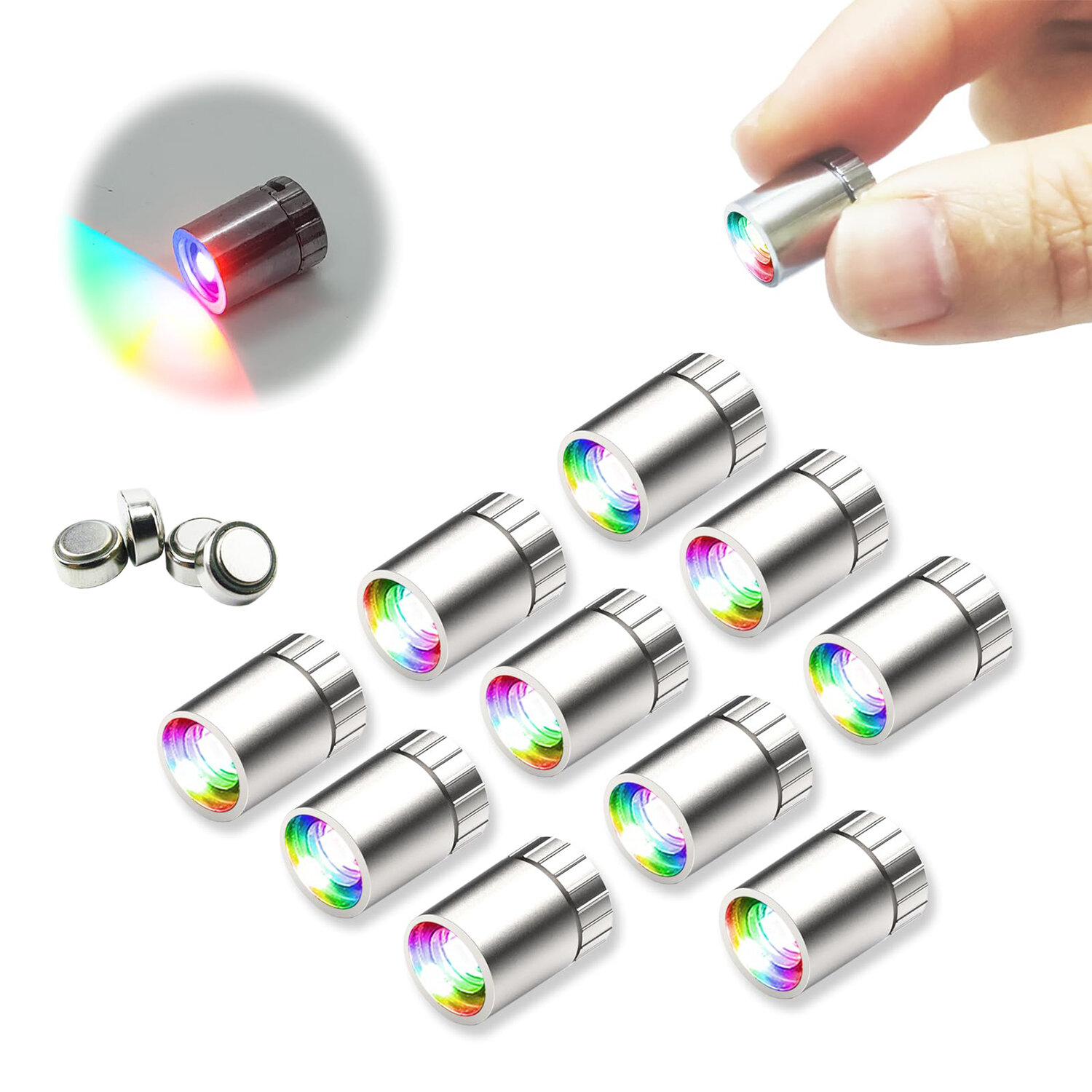 Набор из 10 мини LED ламп для рукоделия, DIY, освещения кукольного домика, на батарейках, совместимо с конструкторами