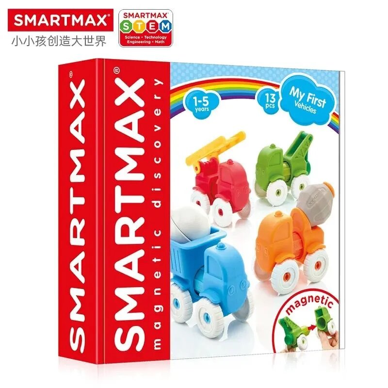 Магнитный конструктор SmartMax "Мои первые сафари", 18 деталей, разноцветный