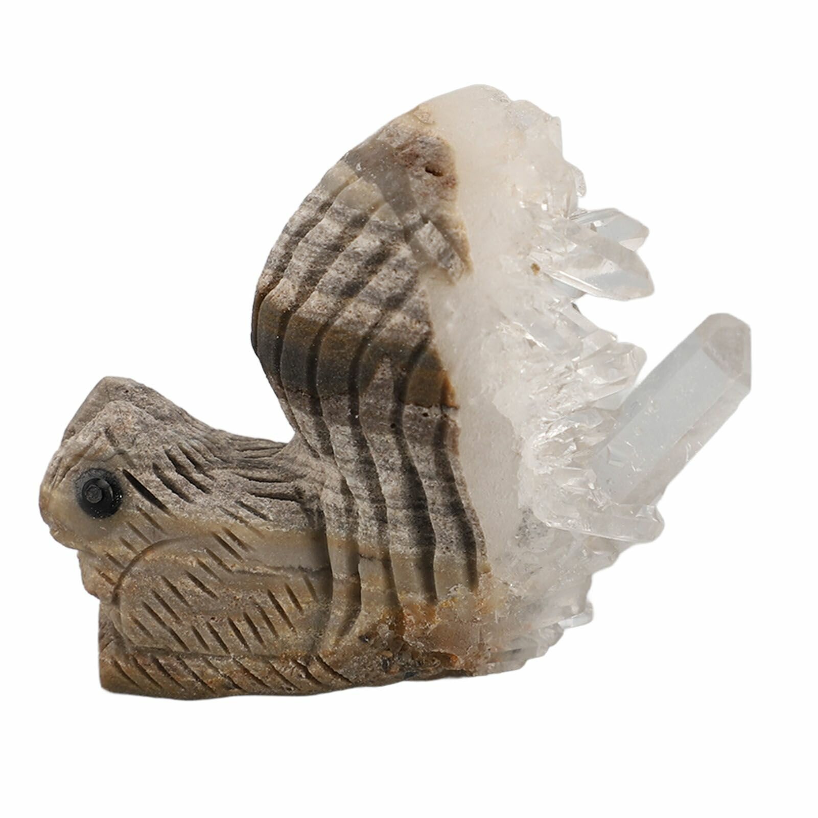 Статуя хрустальной белки, ручная гравировка, настольные украшения из хрустальной белки для дома