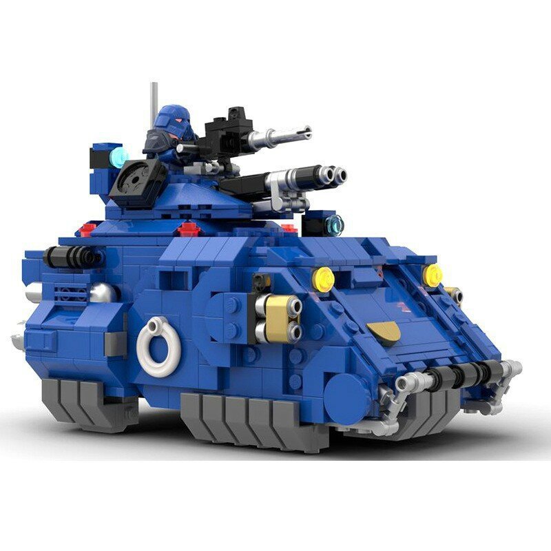 MOC-150434 совместим с игрушечными строительными блоками LEGO Warhammer 40K Central Plains Gladiator Tank, собранными из мелких частиц.