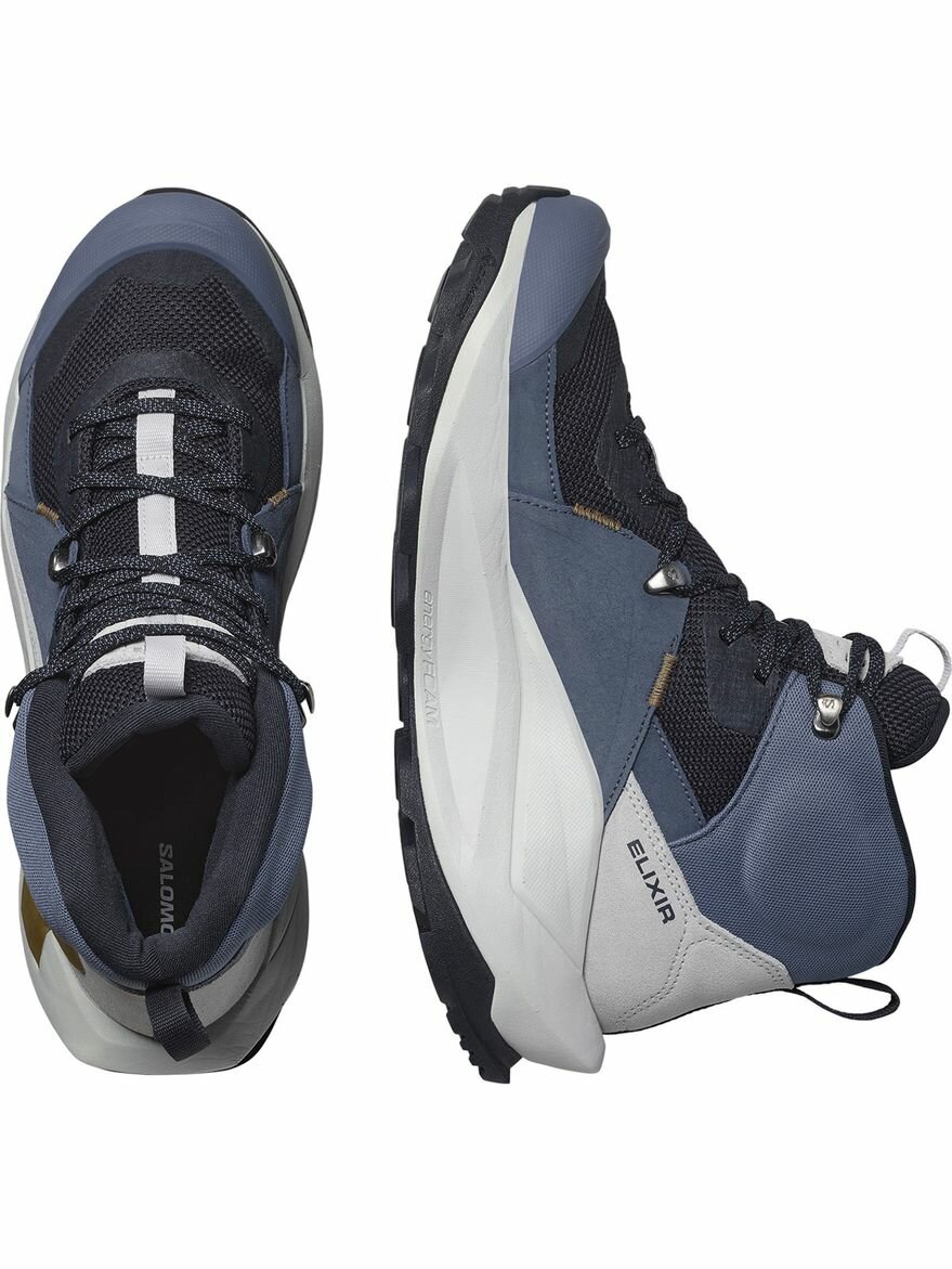 Ботинки Salomon Elixir Mid Gtx, размер 8.5 UK, серый/синий — фото 1