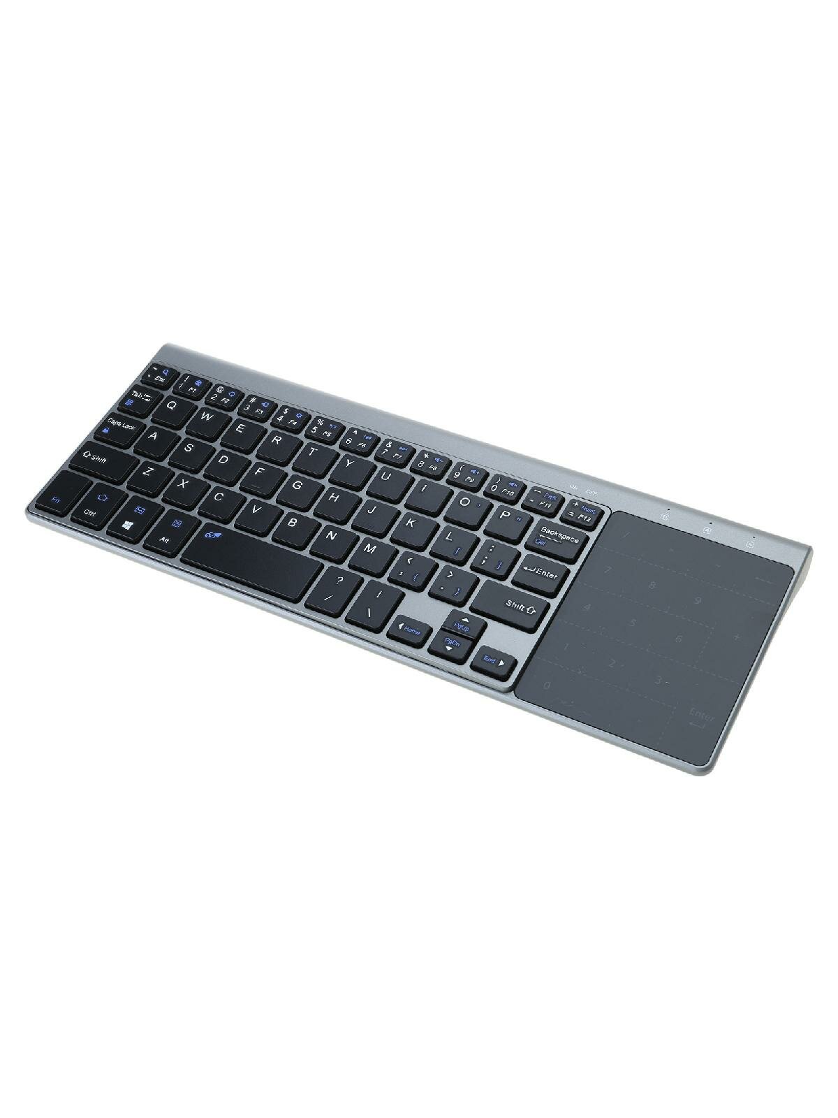 2.4G Bluetooth-compatible Keyboard with Touchpad Portable Computer Keyboard with Trackpad Wireless Keyboard for Laptop