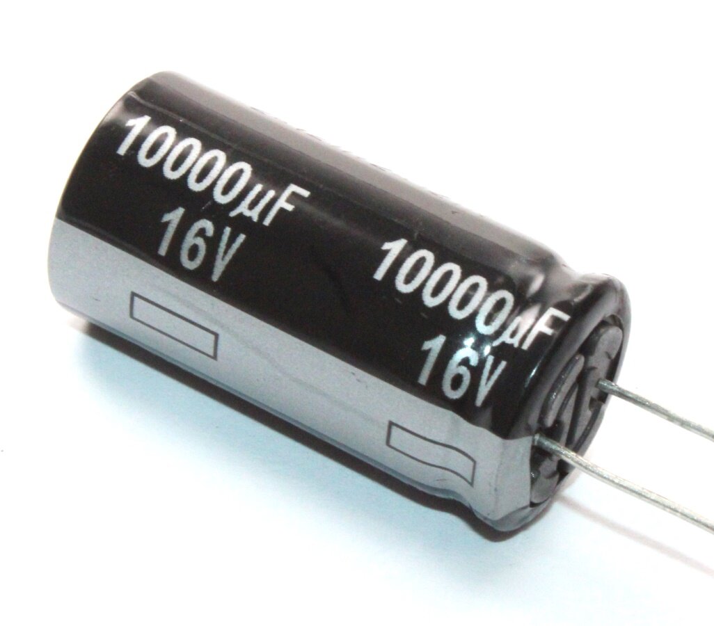 ECAP 10000 мкФ / 16В (18х35.5) 105°C (2000ч.), Конденсатор электролитический, Panasonic, low imp.