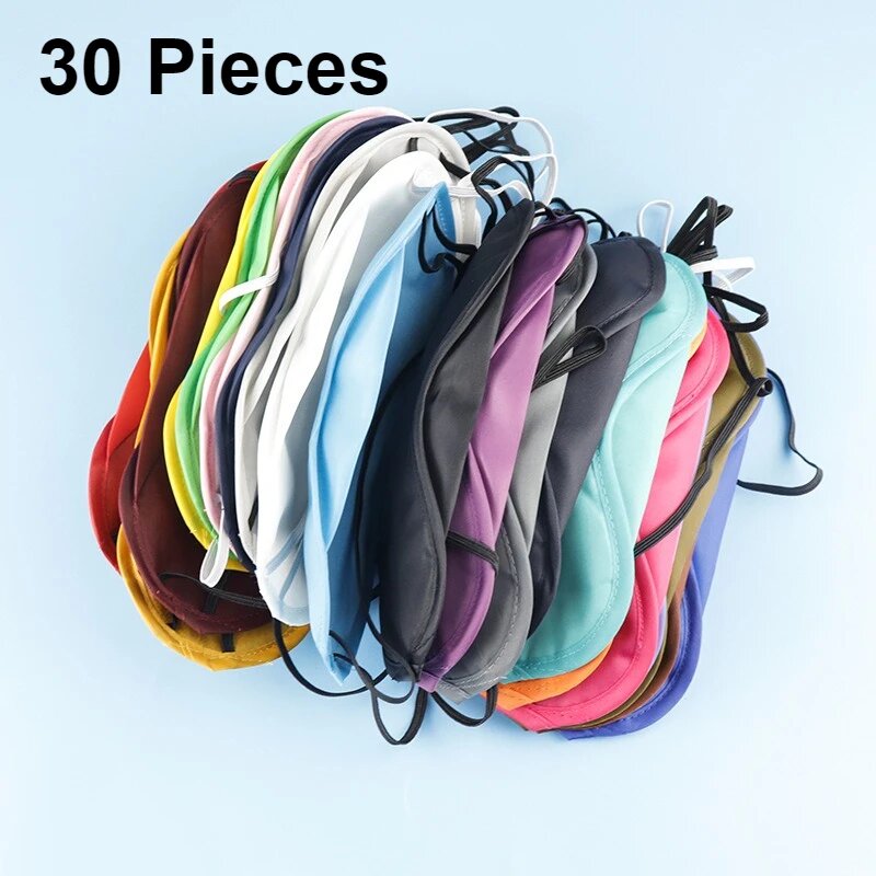 30-компонентная шелковая маска для сна, маска для глаз, тени для век - 100% шелковая мягкая регулируемая полоска для путешествий, сна или вечеринки, принадлежности для игр