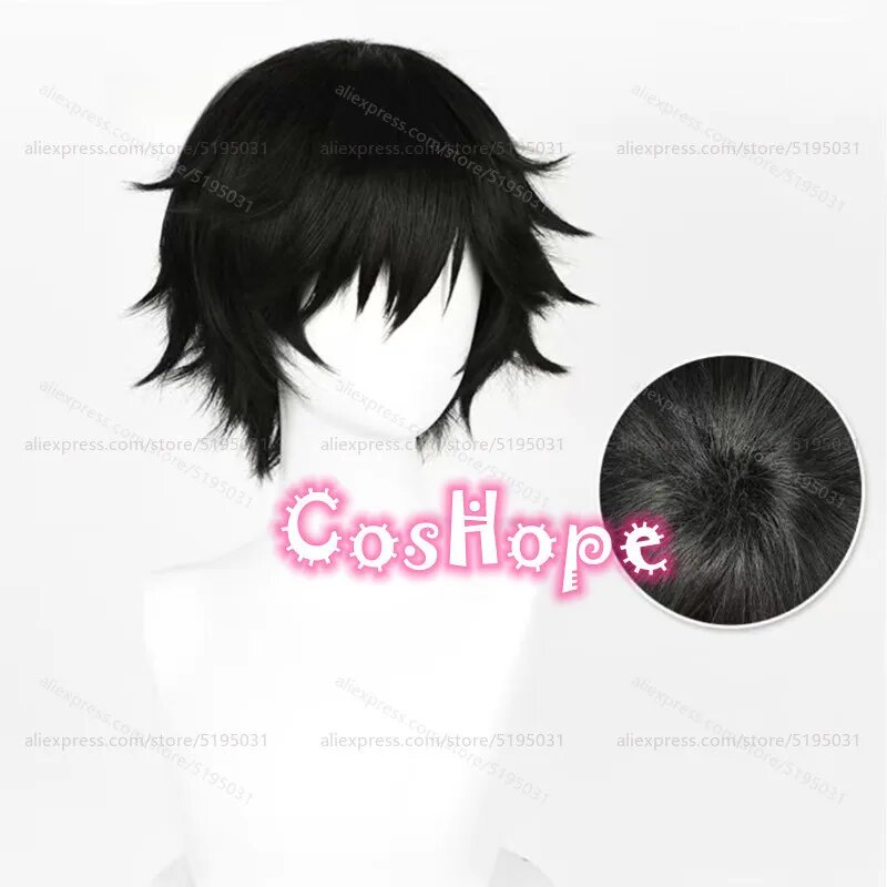 IDV Mercenary Naib Subedar Косплей Парик 30 см Короткий Черный Парик Косплей Аниме Косплей Термостойкие Синтетические Парики