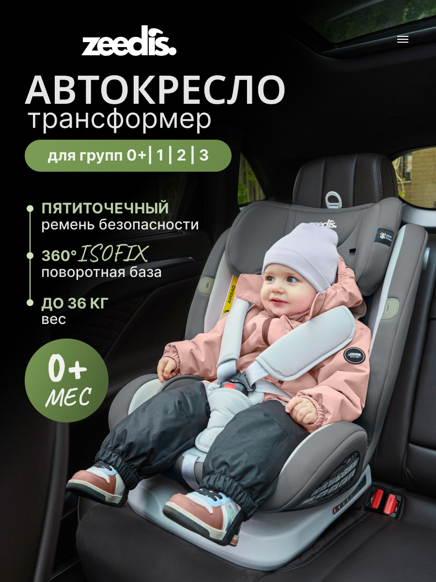 Детское автокресло Armo группа 0+-1-2-3 (0-36кг)