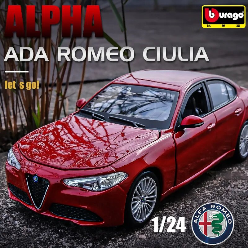Bburago 1:24 Alfa Romeo Giulia металлический автомобиль