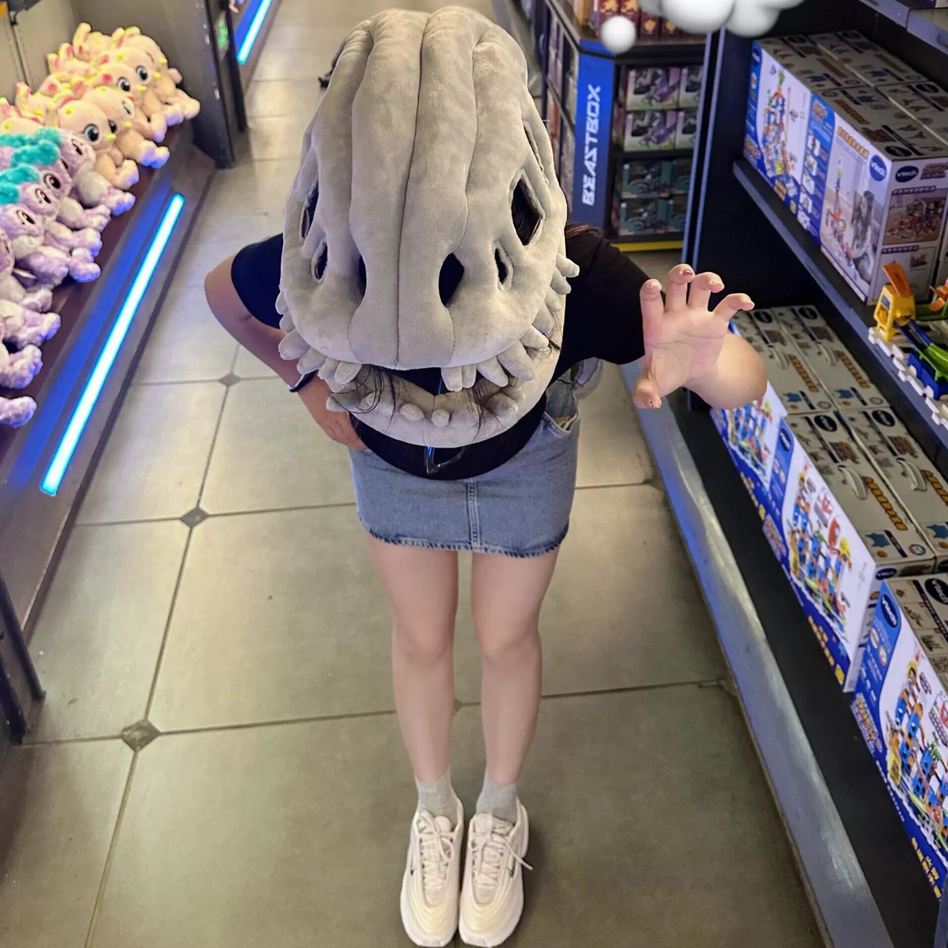 Костюм-экзоскелет динозавра (голова), плюшевая игрушка, забавная детская шляпа, как у Лу Хана 【Готово к отправке】Одна