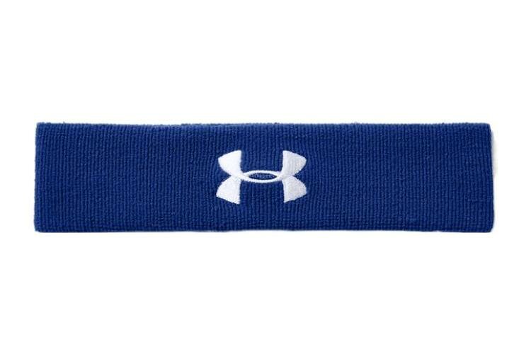 Повязка на голову унисекс Under Armour синяя, размер F EU, идеальна для спорта, легкий и удобный материал