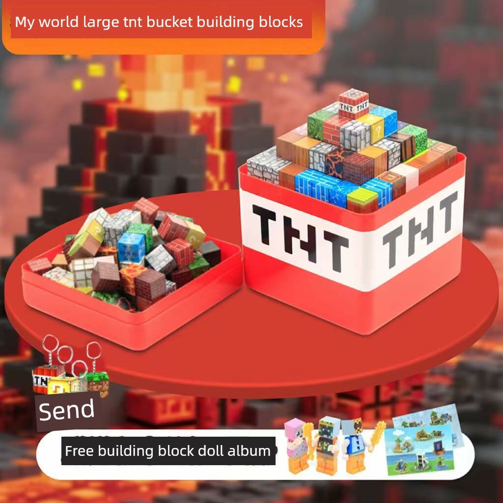 Набор магнитных строительных блоков Minecraft для TNT - 550 штук, очень большой образовательный подарок для мальчиков,