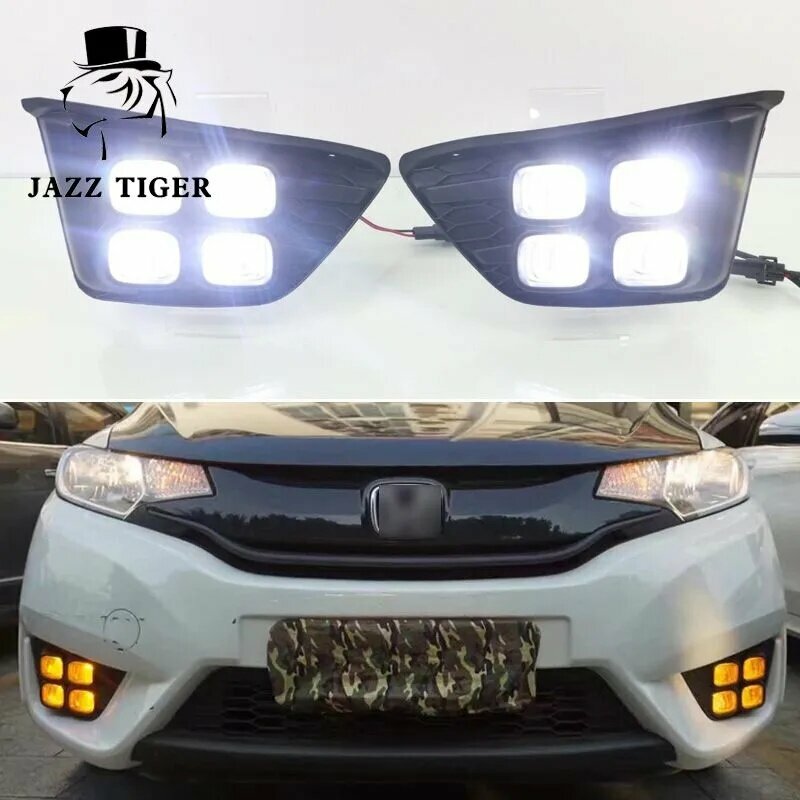 Фары автомобильные, Огни дневные ходовые, арт. D-Jazz-14-17-4eyes