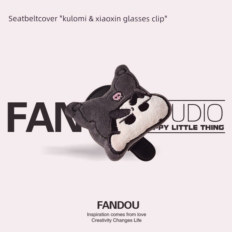 Оригинальный FANDOU Kurolo & Crayon Shin-chan Черный Держатель для Очики на Солнцезащитный Козырек Автомобиля с