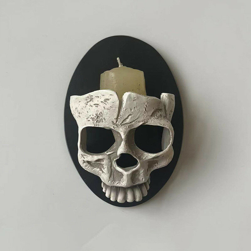 Декорация настенная halloween череп с красивым искусством из смолы для домашней атмосферы половинный череп