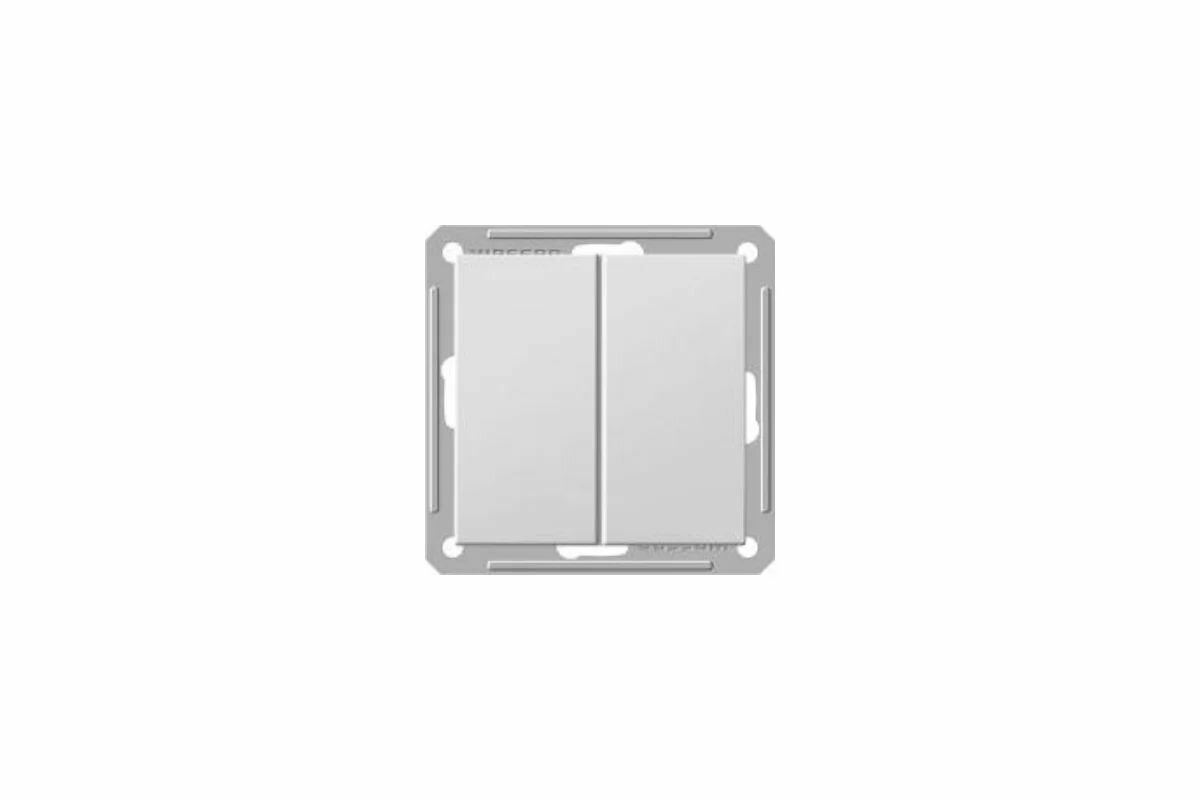 Переключатель проходной WESSEN 59 матовый хром двухклавишный Schneider Electric для ретро-интерьера