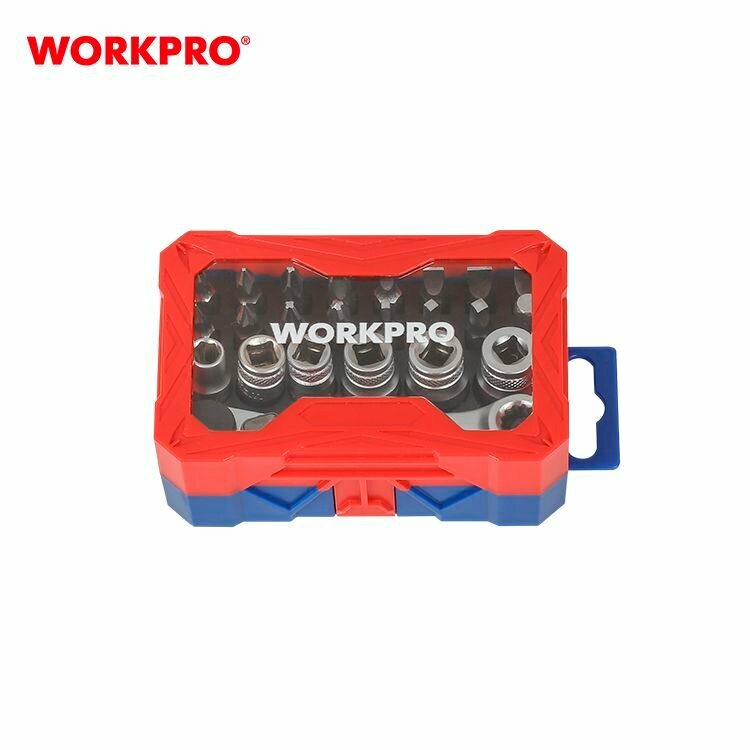 Набор бит и головок 24 предмета, с трещоткой WORKPRO