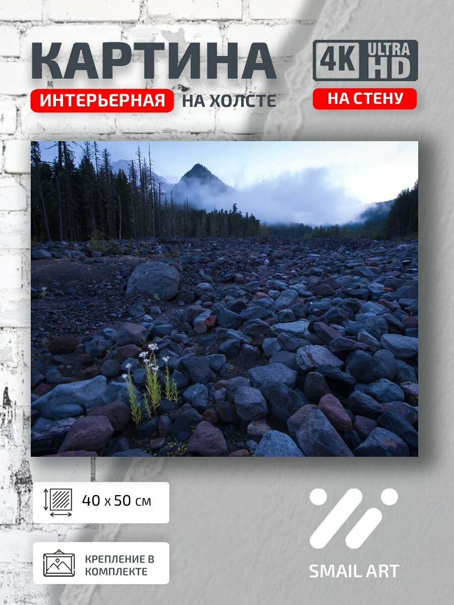 Картина на холсте интерьерная 40 на 50 на стену Камней Landscape для спальни пейзаж декор
